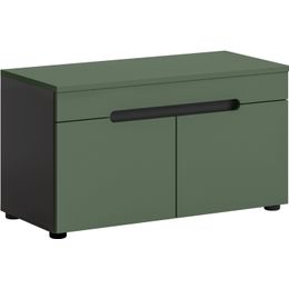 Sitzbank Home Affaire, B:80cm H:45cm T:37cm, gr&uuml;n, FSC-zertifizierter Holzwerkstoff, Flur, Sitzb&auml;nke, "REHAT, TOPSELLER, Breite 80cm, 2 T&uuml;ren, 2