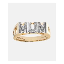Diamant L'&eacute;ternel Ring aus 375 Gelbgold mit Diamant | Gr.: 50