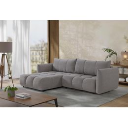 Ecksofa, B:260cm H:87cm T:187cmgrau, exxpo - SOFA FASHION, Wohnzimmer, Sofas, "Livonia, B/T: 260/187, modern & praktisch f&uuml;r kleine R&auml;ume", Mit