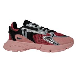 Lacoste - "L003 Neo" Sneaker f&uuml;r Damen, Leder, Grob flach (Rosa)