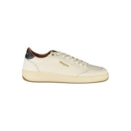 Blauer Wei&szlig;e Leder Damen Sneaker
