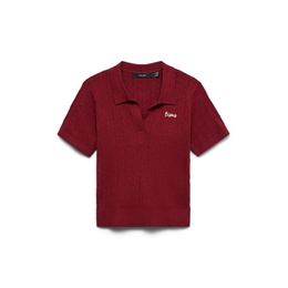 V&eacute;ro Moda Vero Moda Gestrickter Rollkragenpullover mit Polokragen in Biking Red | Gr.: L