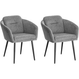 Esszimmerstuhl, B:65cm H:82cm T:65cm, grau, LeGer Home by Lena Gercke, Polyester, St&uuml;hle, "Fleur", Strukturstoff, ergonomisches Design, gesteppte