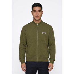 Hugo Herren Hugo Sweatjacke &raquo;Nuvojack&laquo; Stehkragen Metallrei&szlig;verschluss, reine Baumwolle gr&uuml;n XL