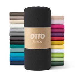 Spannbettlaken OTTO HOME, B:140cm L:200cm, schwarz, Microfaser-Jersey, Obermaterial: 100% Polyester, Bettlaken, "PAPRIKA Microfaser-Jersey,