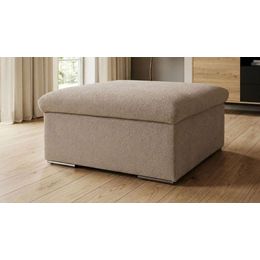 Hocker OTTO HOME, B:87cm H:40cm T:87cm, beige, 100% Polyester, Wohnzimmer, Hocker, "Salltum 87 x 87 cm, formsch&ouml;n und stabil", pflegeleichter