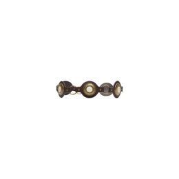 Bershka G&uuml;rtel Damen Gr&ouml;&szlig;e 85 dunkelbraun / gold / wei&szlig;