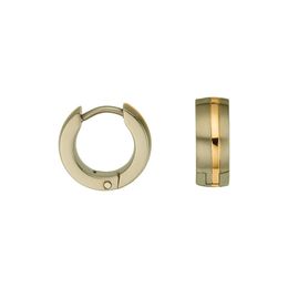 Firetti Damen Paar Creolen &raquo;Schmuck Geschenk Titan Ohrschmuck Ohrringe bicolor&laquo; gold 13mm, Titan