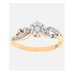 Diamant L'&eacute;ternel Ring aus 375 Gelbgold mit Diamant | Gr.: 50