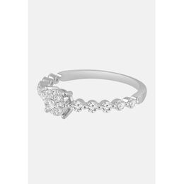 Diamant Exquis Ring aus 585 Wei&szlig;gold mit Diamant | Gr.: 56