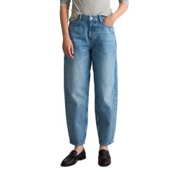 Marc O'Polo Damen Relax-fit-Jeans "aus reiner Baumwolle"bright blau, Gr. 28, MARC O'POLO DENIM, unifarben, Obermaterial: 100% Baumwolle, Jeans
