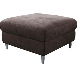 Home Affaire Hocker &raquo;Turin&laquo; passend zur Serie &raquo;Turin&laquo;, auch in Leder und Easy care-Bezug braun Struktur: (100% Polyester);Leder;Struktur weich (16% 
