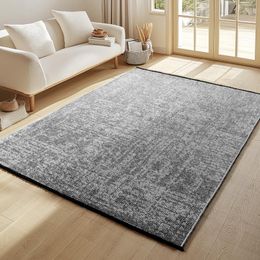 Ayyildiz Teppiche Teppich &raquo;SPACE 1900, auch als L&auml;ufer&laquo; rechteckig 7 mm H&ouml;he L&auml;ufer, Kurzflor, Boho, Vintage, Wohnzimmer grau Chenille B : 120cm 1 Stk., 7mm, L: 170cm