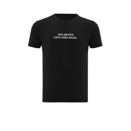 Cipo & Baxx Cipo & Baxx T-Shirt 'CT827' in Regular Fit Herren Gr&ouml;&szlig;e M schwarz