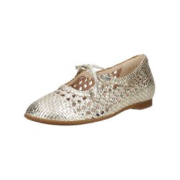Gabor Damen Ballerina "Gabor Ballerinas Glattleder", Gr. 40gold, Glattleder, Schuhe