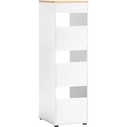 W&auml;scheschrank Schildmeyer, B:45,1cm H:154,7cm T:60cm, wei&szlig;, FSC-zertifizierter Holzwerkstoff, Schr&auml;nke, "Solea, W&auml;scheschrank, Made in Germany, B: 45