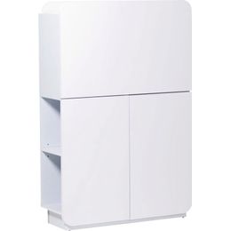 Sekret&auml;r Jahnke, B:79,5cm H:119cm T:27,8cm, wei&szlig;, Wohnzimmer, Sekret&auml;re, "CU-CULTURE MC, Schreibtisch", zeitlos, integrierbar in jeden Wohnraum; Ma&szlig;e
