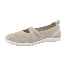 Kappa Damen Sneaker Ballerinas "Linn", Gr. 36, beige, Synthetik, Schuhe, Sommerschuhe, Freizeitschuh, Halbschuh, Slipper