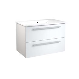 Waschtisch Welltime, B:81,5cm H:50cm T:46,5cm, wei&szlig;, Badezimmer, Waschtische, "Serena, Waschbeckenunterschrank inkl. Waschbecken, Badm&ouml;bel", Breite