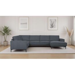 Wohnlandschaft OTTO HOME, B:342cm H:85cm T:260cm, grau, 92%PES 8%NY, Sofas, "OLAND Cord U-Form, XXL, B: 342 cm, Skandi-Design", Skandi-Design in