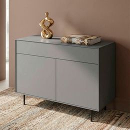 Lowboard, B:111cm H:73cm T:42cm, grau, LeGer Home by Lena Gercke, Holzwerkstoff, MDF, Wohnzimmer, Sideboards, "Essentials, Kommode, Anrichte,