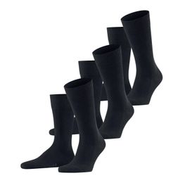 Falke Damen Socken "Family 3-Pack", Gr. 39, blau, Obermaterial: 92% Baumwolle CO. 7% Polyamid PA. 1% Elasthan EL., glatt, Socken