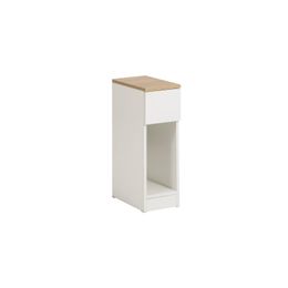 sobuy Nachttisch mit 1 Schublade Wei&szlig; 20x35x60cm Modern