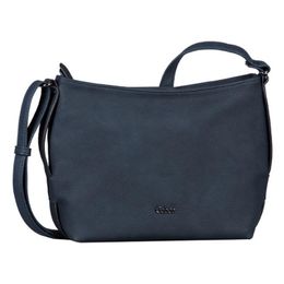 Gabor Damen Umh&auml;ngetasche &raquo;Malu&laquo; aus weichem genarbtem Lederimitat mit raffinierten Cut-Outs blau B/H/T: 26cm x 21cm x 8,5cm