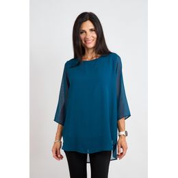 Seidel Moden Damen Langarmbluse "Otto exclusiv", blau, Basic, Gr. 42, Single Jersey, Obermaterial: 100% Polyester. Futter: 95% Viskose, 5% Elasthan,