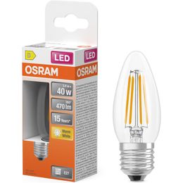 Osram LED-Leuchtmittel &raquo;LED-Lampe Star Kerzenform B40&laquo; E27 1 Stk. Warmwei&szlig; transparent Einheitsgr&ouml;&szlig;e