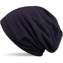 styleBREAKER Herren Beanie "Unifarbene Beanie M&uuml;tze mit Fleece", blau, Modisch, 50% Viskose CV. 50% Polyester PES., M&uuml;tzen