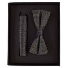 Venti Herren Fliege "Venti Set aus Fliege und Einstecktuch uni", gr&uuml;n, 100% Seide, Fliegen