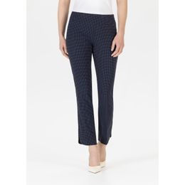 Stehmann Damen Leggings, blau, Gr. 44, gepunktet, Obermaterial: 60% Viskose, 25% Polyamid, 11% sonstige Fasern, 4% Elasthan, Hosen, im gepunktetem