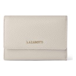LAZAROTTI Damen Geldb&ouml;rse "Bologna Leather XL Geldb&ouml;rse mit Zip-Around Fach Leder 14 cm", beige, Leder, Kleinlederwaren