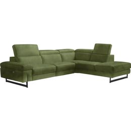 Ecksofa Egoitaliano, B:278cm H:100cm T:221cm, gr&uuml;n, Wohnzimmer, Sofas, "Candice, elegant, edel und bequem, erstklassiger Sitzkomfort, L-Form", inkl.