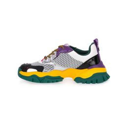 Steve Madden Athletic Lace-Up Shoes 'Womens Trilling Sil / Grn Lace-Up Low-Profile Shoes' female size 38.5 Mixed colors