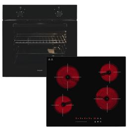 Exquisit Backofen-Set &raquo;EBE255-020 schwarz&laquo; Set, 2 Stk. tlg. m&uuml;helos kochen: ca.50&deg;C Butter schmelzen, ca.160&deg;C Pommes frittieren schwarz Rahmenloses 