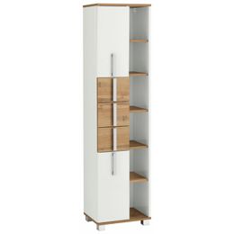 Hochschrank Schildmeyer, B:41,9cm H:163,7cm T:32cm, wei&szlig;, FSC-zertifizierter Holzwerkstoff, Badezimmer, Schr&auml;nke, "Kampen, Hochschrank mit offenen