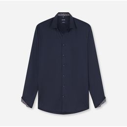 OLYMP Herren OLYMP Langarmhemd &raquo;No. Six&laquo; Businesshemd, Kentkragen, Super Slim blau 40, N-Gr