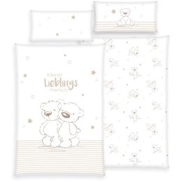 OTTO home Kinderbettw&auml;sche &raquo;Kleiner Liebling in Gr. 100x135 und 135x200 cm&laquo; 2 Stk. aus Baumwolle, mit niedlichem B&auml;renmotiv & Schriftzug, 