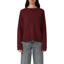 s.Oliver Damen Strickpullover, rot, Gr. 40, unifarben, Strick, Obermaterial: 50% Baumwolle, 25% Polyamid, 14% Polyacryl, 8% Wolle, 3% Elasthan,