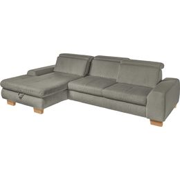 Ecksofa, B:307cm H:84cm T:195cm, grau, SET ONE BY Musterring, 88% Polyester;12% Polyamid, Wohnzimmer, Sofas, "SO 3400 Sitzh&ouml;he 47cm oder 49cm,