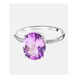 Diamant L'&eacute;ternel Ring aus 585 Wei&szlig;gold mit 2.32 Karat Diamant mit Amethyst | Gr.: 54