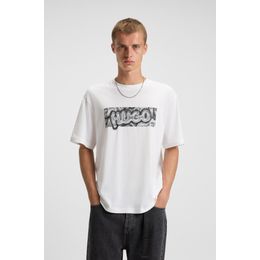 Hugo Herren T-Shirt "Nedirix"wei&szlig;100, Gr. XL, unifarben, Single Jersey, Obermaterial: 100% Baumwolle, Shirts, Rundhalsausschnitt, regular fit,