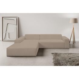 Ecksofa WERK2, B:311cm H:70cm T:210cm, braun, 100% Polyester, Wohnzimmer, Sofas, "Zeus-XL 311 x 210 cm modern und bequem", Chenille, L-Form, XXL