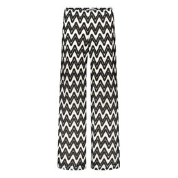BETTY & CO BETTY & CO Damen Schlupfhose "Damen mit Struktur"schwarz, wei&szlig;, Gr. 42, Obermaterial: 97% Polyester, 3% Polyester. Futter: 100% Polyester, Hosen