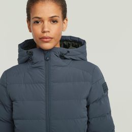 G-Star Raw G-STAR Damen Steppjacke "Foundation Padded Long", grau, Gr. S, unifarben, Web, Obermaterial: 100% Polyester, Jacken, leicht tailliert, lang