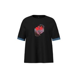 Ulla Popken Shirt in schwarz | Gr.: 46-48