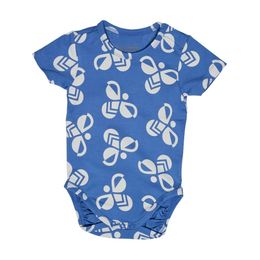 Hummel Kinder Kurzarmbody "Hmlmini Bold Bee Aop Body S/S" in Blau | Gr.: 80