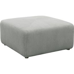Polsterhocker Home Affaire, B:85cm H:42cm T:85cm, grau, 100% Polyester, Hocker, "Gerrid", Cord-Bezug, passend zur Modulserie "Gerrid"